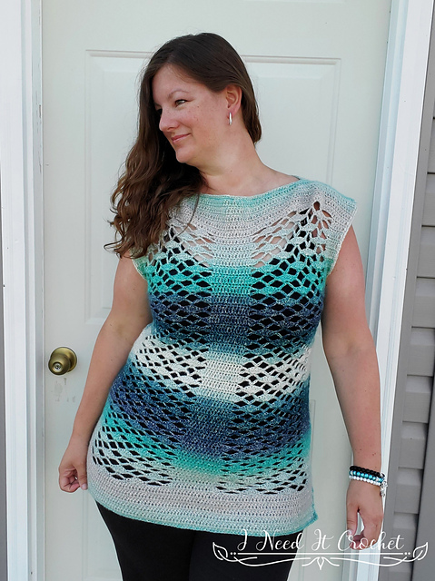 Ravelry: Shells & Trellis Tunic pattern by I Need It Crochet