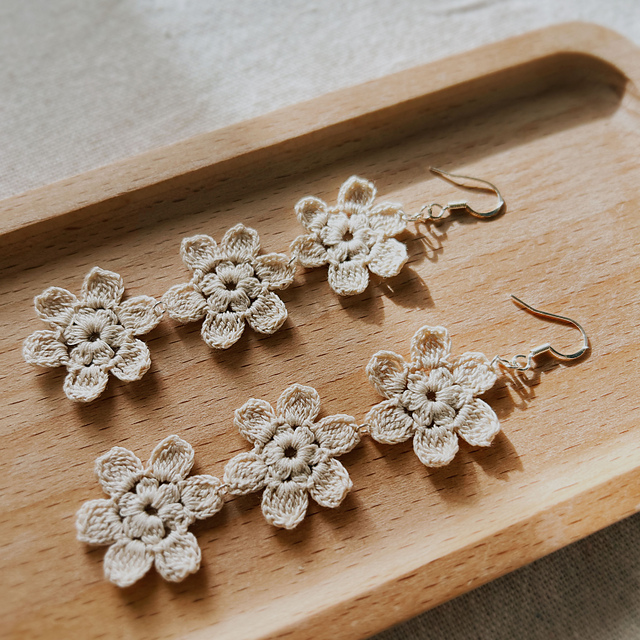 Ravelry: Crochet Earring E006 pattern by ISENDesign by Elena