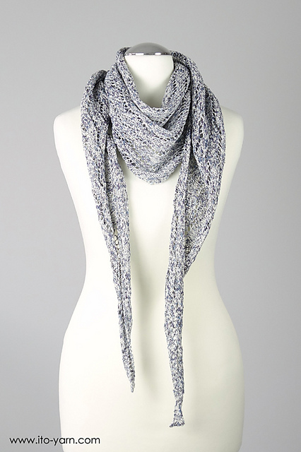 Ravelry: BIWAKO Triangular Shawl pattern by ITO Yarn & Design