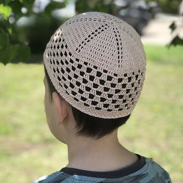 Ravelry: Mesh crochet kufi cap for guys pattern by ibtisama kufis