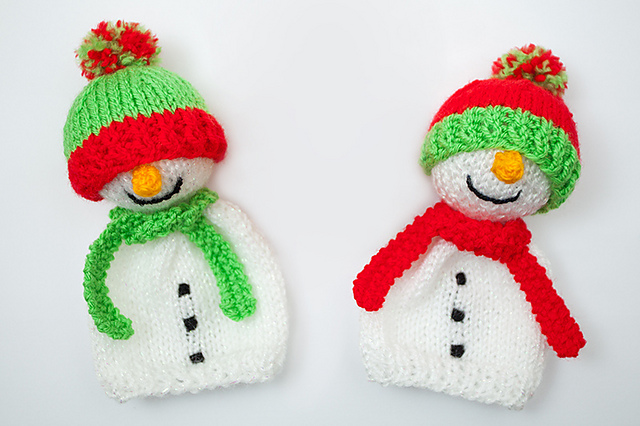 Ravelry: Snowman Chocolate Orange Cover, knit pattern by Alison Greenwood