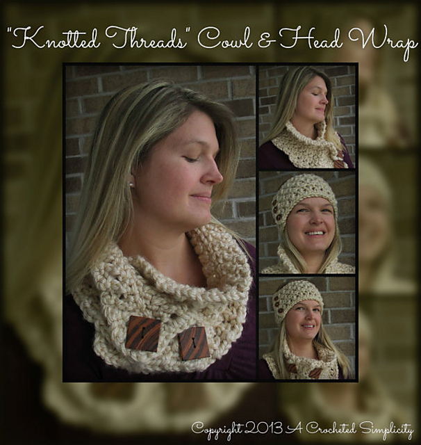 Ravelry: "Knotted Threads" Cowl pattern by Jennifer Renaud
