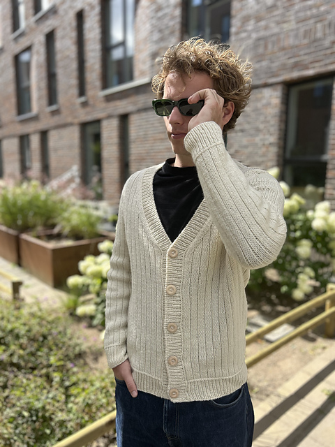 Ravelry: Form & Fit Tree Trunk Cardigan, Male Ed. pattern by Inge's ...