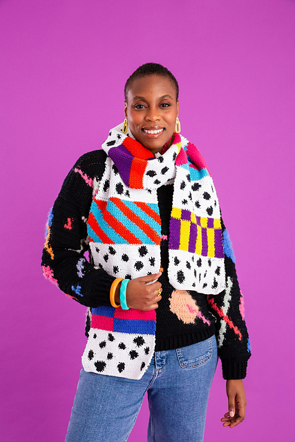 Ravelry: Dalmation Scarf pattern by Jess D Bennett