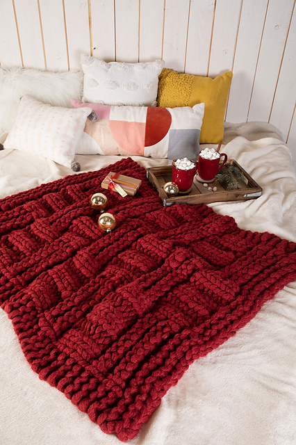 Ravelry: Warm Glow Throw pattern by Laura Barker