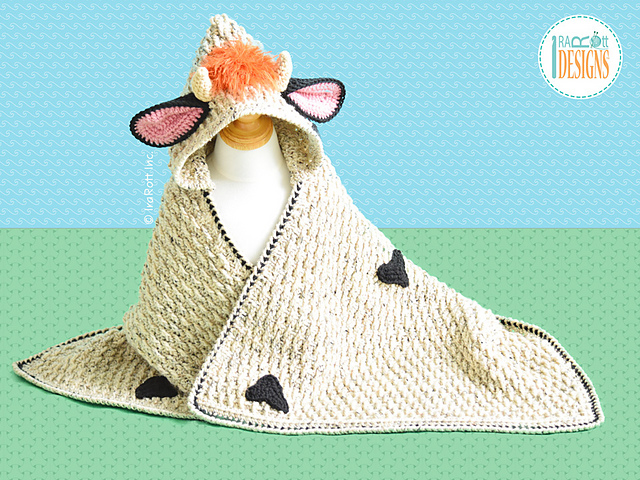 Ravelry: Luna the Moo-Moo Cow Blanket pattern by Ira Rott