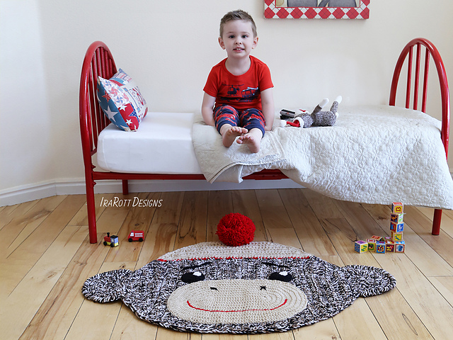 Ravelry: Spunky the Sock Monkey Rug pattern by Ira Rott