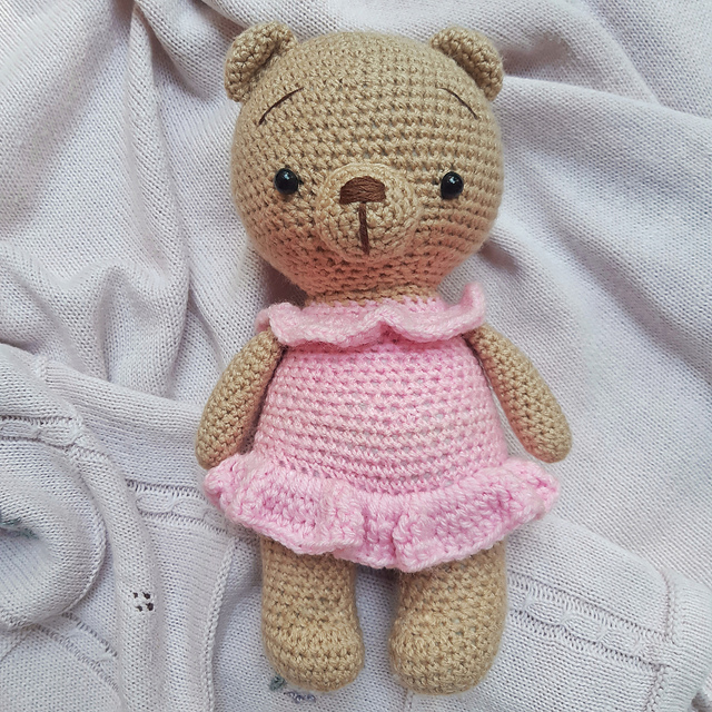 Ravelry: Bear in a Pink Dress pattern by Iryna Stadnyk