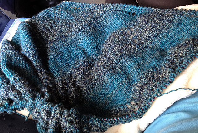 Ravelry: ItWasJudith's Kingfisher Old Shale shawl