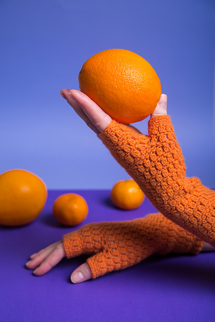 Ravelry: Orange crush crochet mittens pattern by Kate Kosenko Veselunka