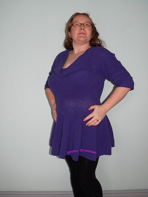 Ravelry: Skater dress- slouch neck pattern by ItchyCrochet