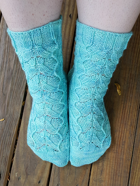 Ravelry: Tidal Waves Socks pattern by There She Knits