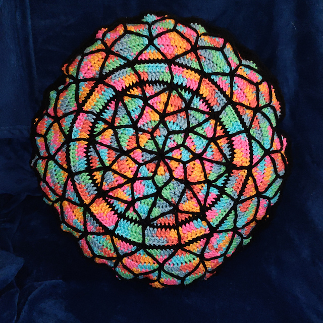 Ravelry: Stained Glass Pillow pattern by Jessica Crawford