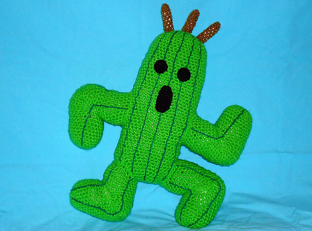 Ravelry: King Cactuar cactus amigurumi pattern by Jennie Faith
