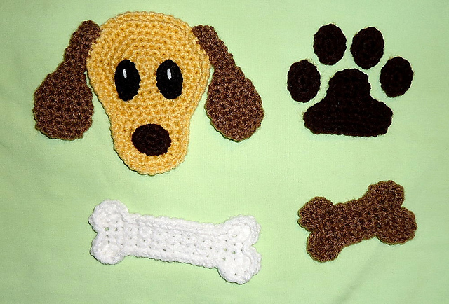 Ravelry: Dog motif set pattern by Jennie Faith