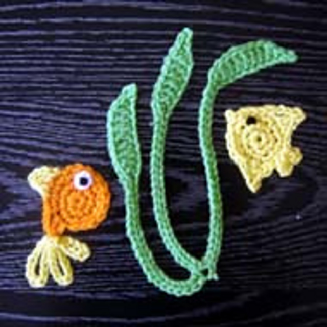 Ravelry: Goldfish, Anglefish & Seaweed Appliques pattern by JTcreations