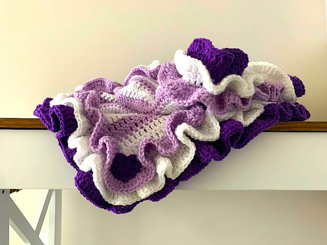Ravelry: Baby Blanket with Ruffle pattern by JTcreations