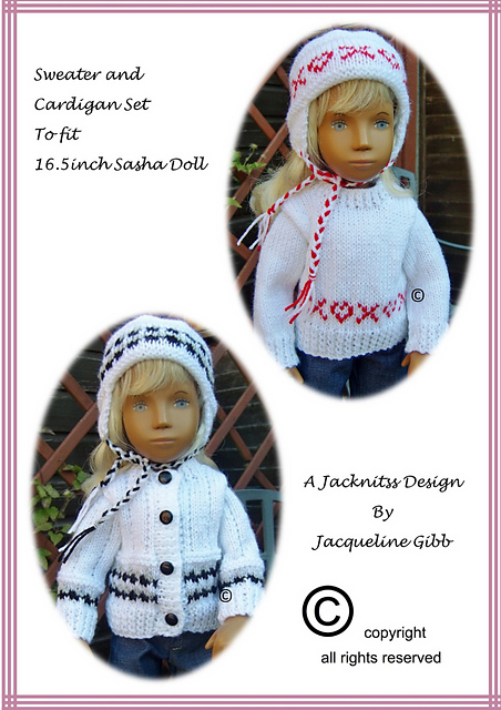 Ravelry: S5 Sweater & Cardigan Sets for Sasha pattern by Jacqueline Gibb