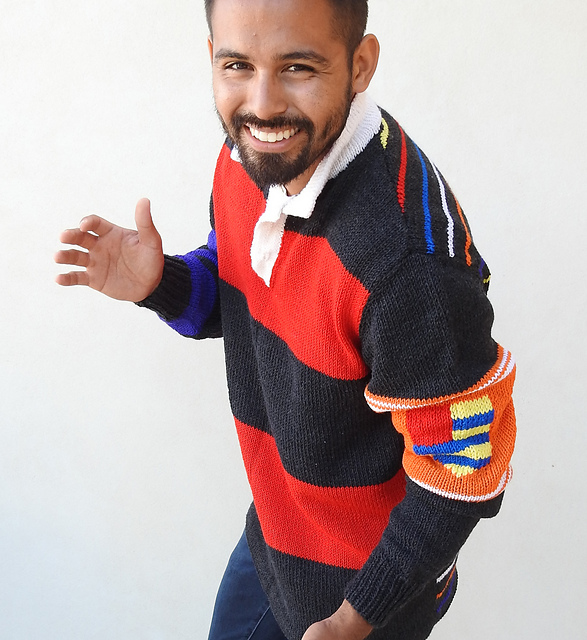 Ravelry: Reggie Rugby Sweater pattern by James Cox