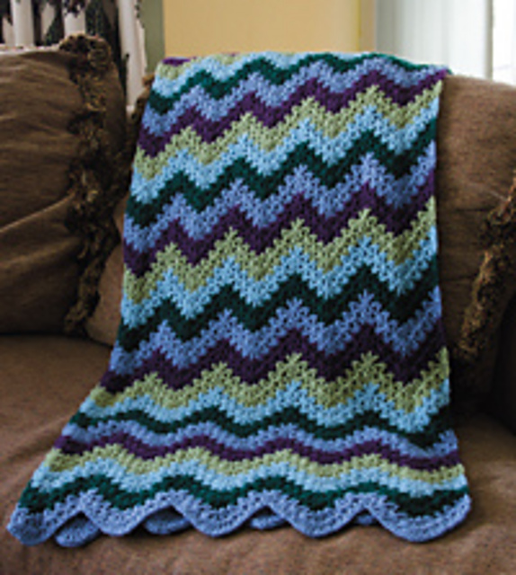 Ravelry: Rippling Ridges Throw pattern by Marianne Forrestal