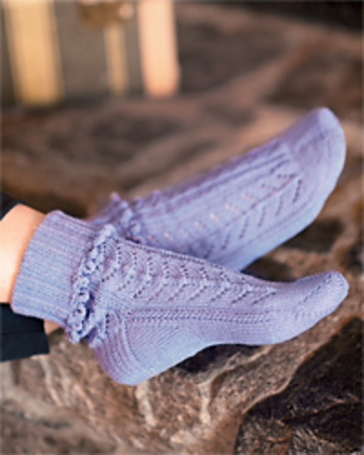 Ravelry: Periwinkle Picot Socks pattern by Phyll Lagerman