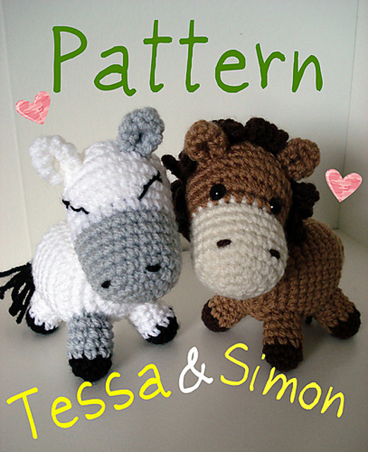 Ravelry: Amigurumi Little Horses Simon & Tessa pattern by Jana Ganseforth