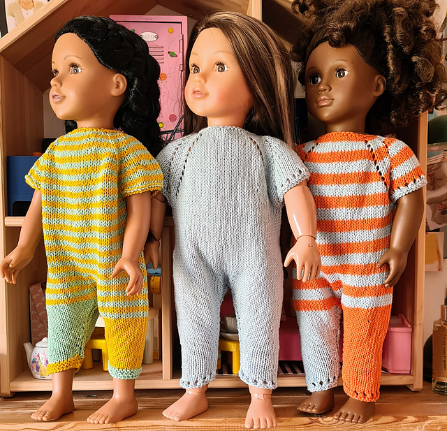 Ravelry: 18 Inch Doll Pyjamas pattern by Jane Terzza