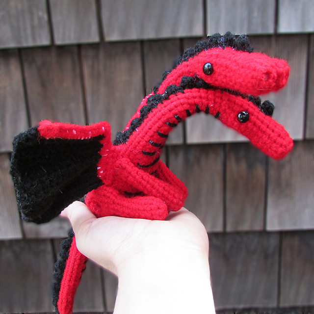 Ravelry: Here Be a 2 Headed Dragon! pattern by Jasmine Crabtree