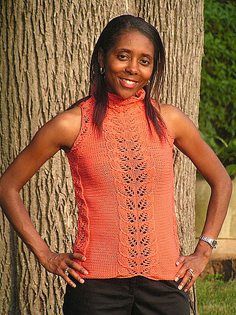 Ravelry: Leaf Panel Top KK246 pattern by Karabella Yarns