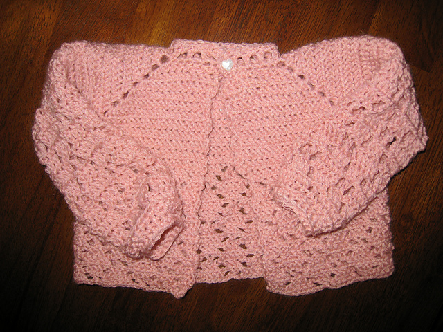 Ravelry: Diamond Cascade Layette: Sacque & Bonnet pattern by Judy Bolin