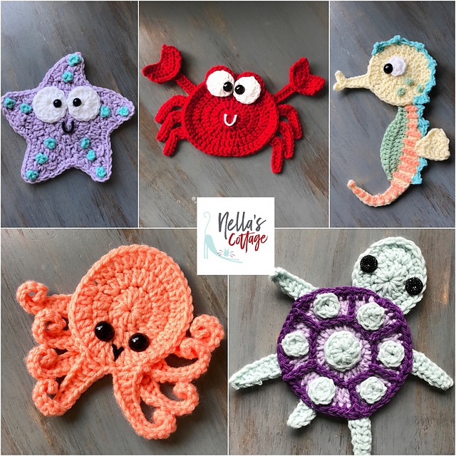Ravelry: Under The Sea Collection pattern by Jen Mitchell - Nella's Cottage