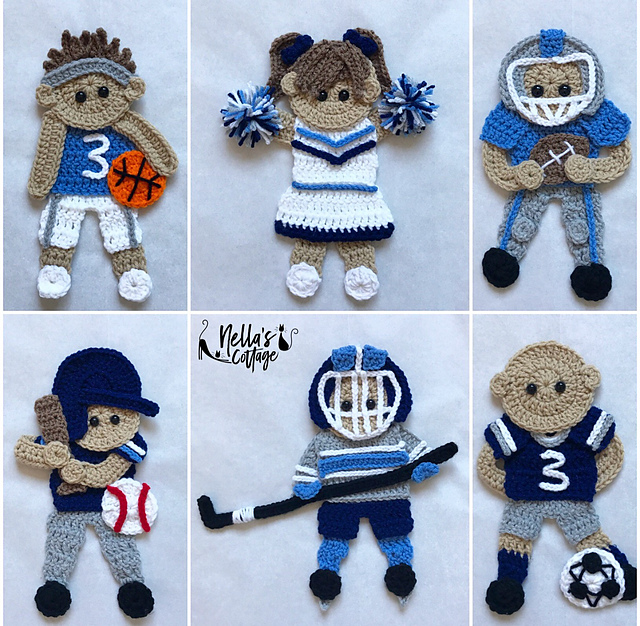 Ravelry: The Little Athletes Pack pattern by Jen Mitchell - Nella's Cottage