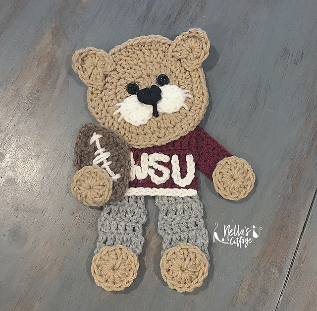 Ravelry: Cougar Mascot pattern by Jen Mitchell - Nella's Cottage