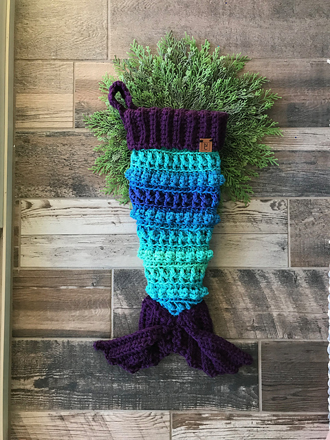 Ravelry: Amara Mermaid Stocking pattern by Jen Mitchell - Nella's Cottage
