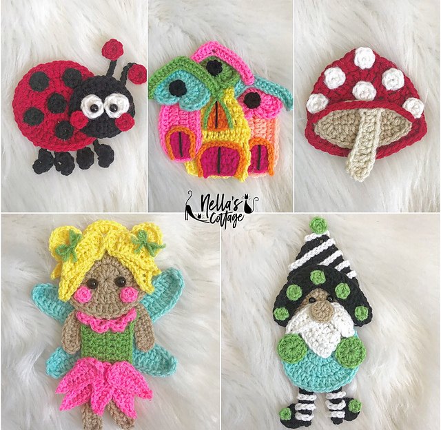 Ravelry: Garden Fairy Friends pattern by Jen Mitchell - Nella's Cottage