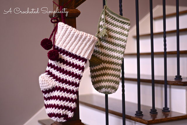 Ravelry: Jolly Textures Christmas Stockings pattern by Jennifer Renaud