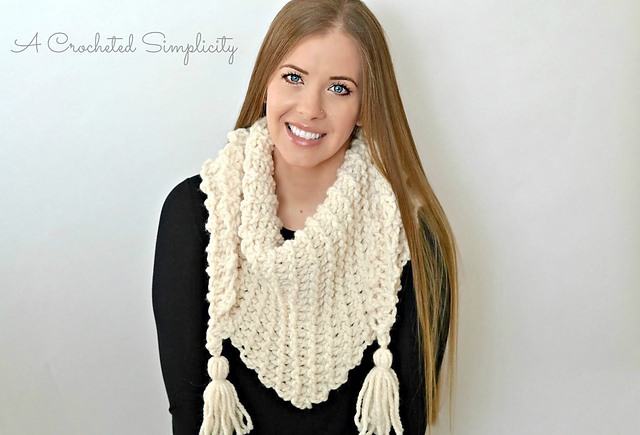 Ravelry: Abella Triangular Scarf pattern by Jennifer Renaud