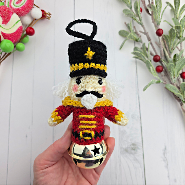Ravelry: Nutcracker Jingle Bell Ornament pattern by Jennifer Renaud