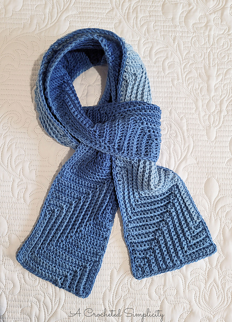 Ravelry: Diagonal Ripple Scarf pattern by Jennifer Renaud