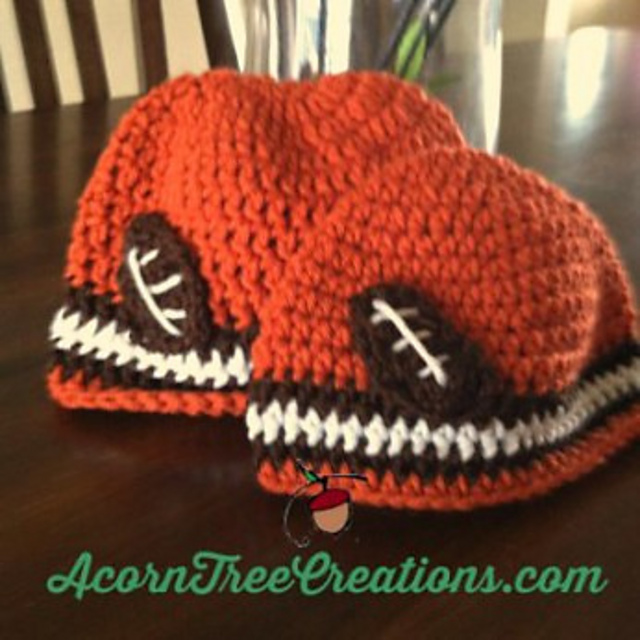 Ravelry: Go Team! Football Hat pattern by Jenny Thomas