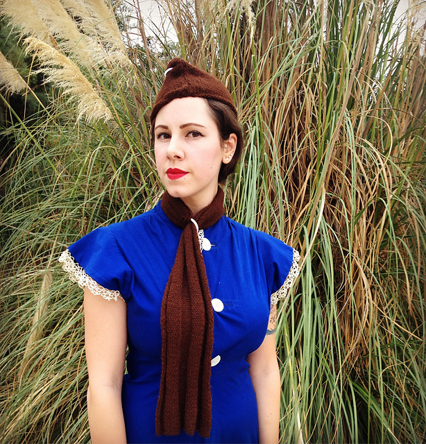 Ravelry: Jaunty Cap and Scarf pattern by Queensland Times