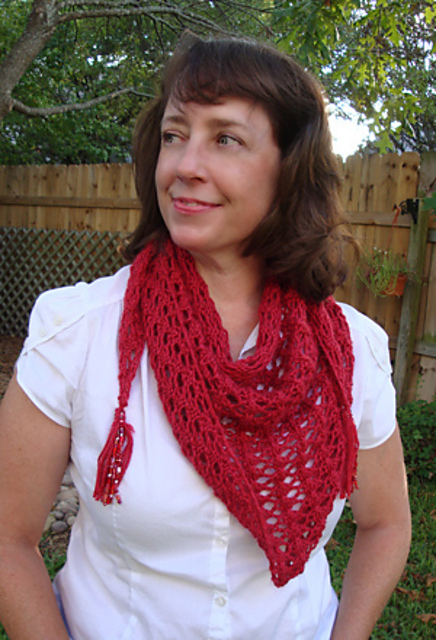 Ravelry: Blogathon Lace Triangle Scarf pattern by Jennifer Jones