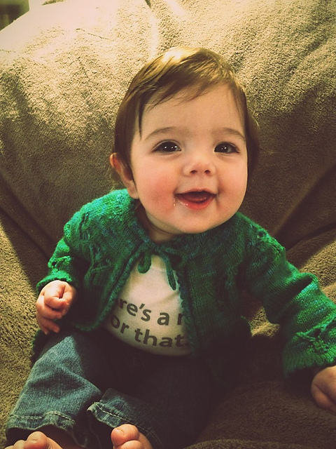 Ravelry: Damselfly Baby Cardi pattern by Jessamyn Leib