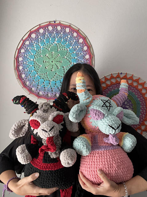 Ravelry: Krampus Goat Backpack pattern by Jessica Brewer