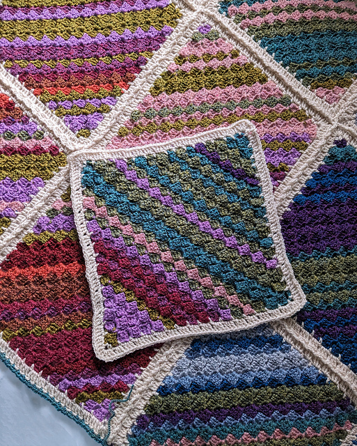 Ravelry: Rustic Squares Temperature Blanket pattern by Jessica Briggs