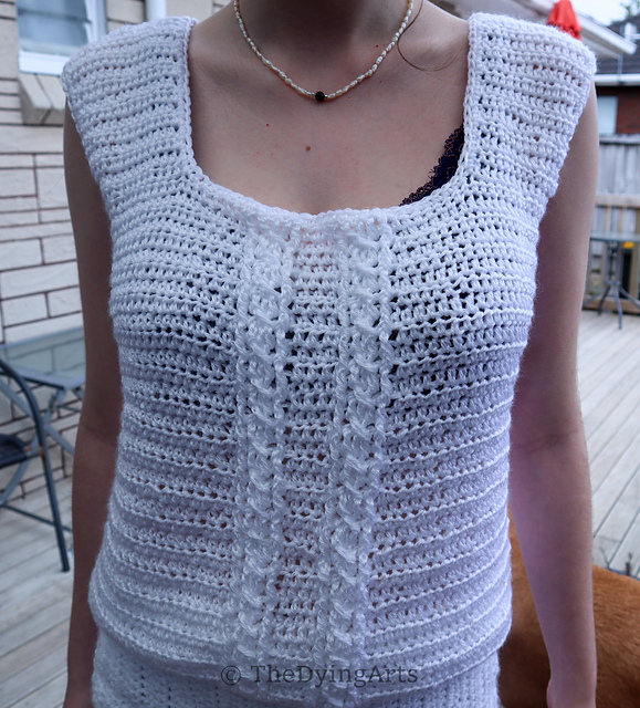 Ravelry: Simple Cabled Singlet pattern by Jessica Mikala