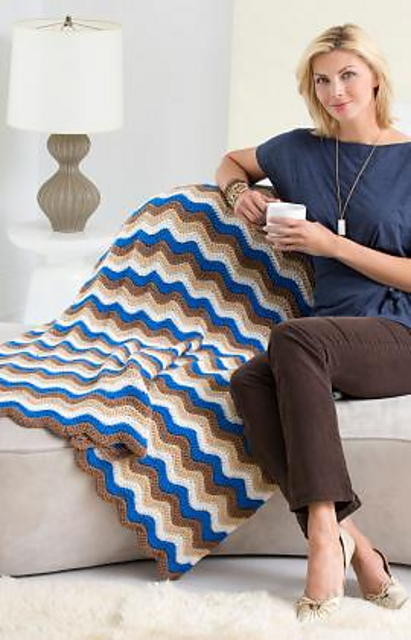 Ravelry: Ripple Throw pattern by Red Heart Design Team