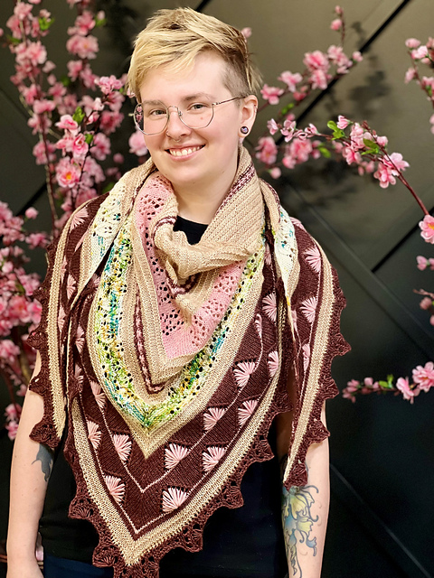 Ravelry: Cherry Blossom Festival Shawl pattern by Caroline Sommerfeld