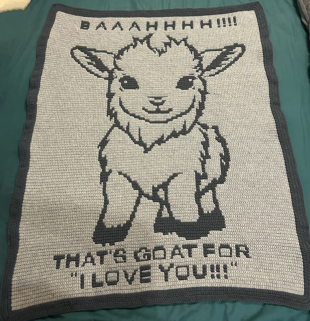 Ravelry: Baaahhhh! Goat Mosaic Blanket pattern by Jennifer Hedrick