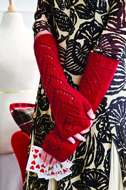Ravelry: Heart Motif Mitts pattern by Debbie Stoller